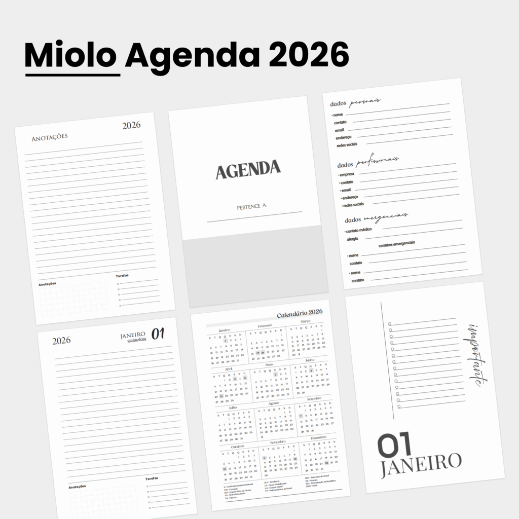 Arquivo Miolo Agenda 2026 em PDF para Imprimir