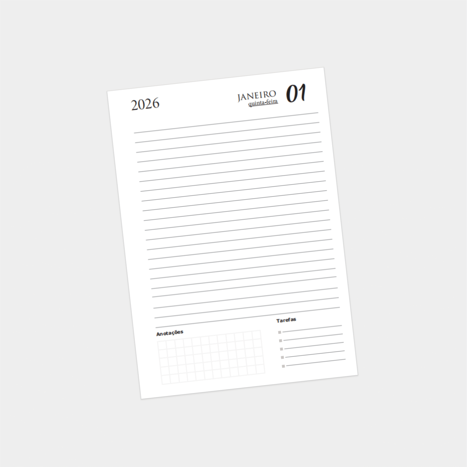 Arquivo Miolo Agenda 2026 em PDF para Imprimir